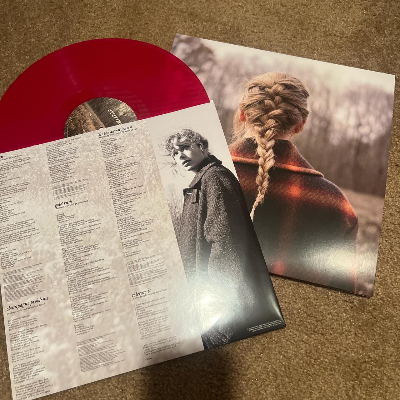 Taylor Swift evermore Target red vinyl. Never used... - Depop