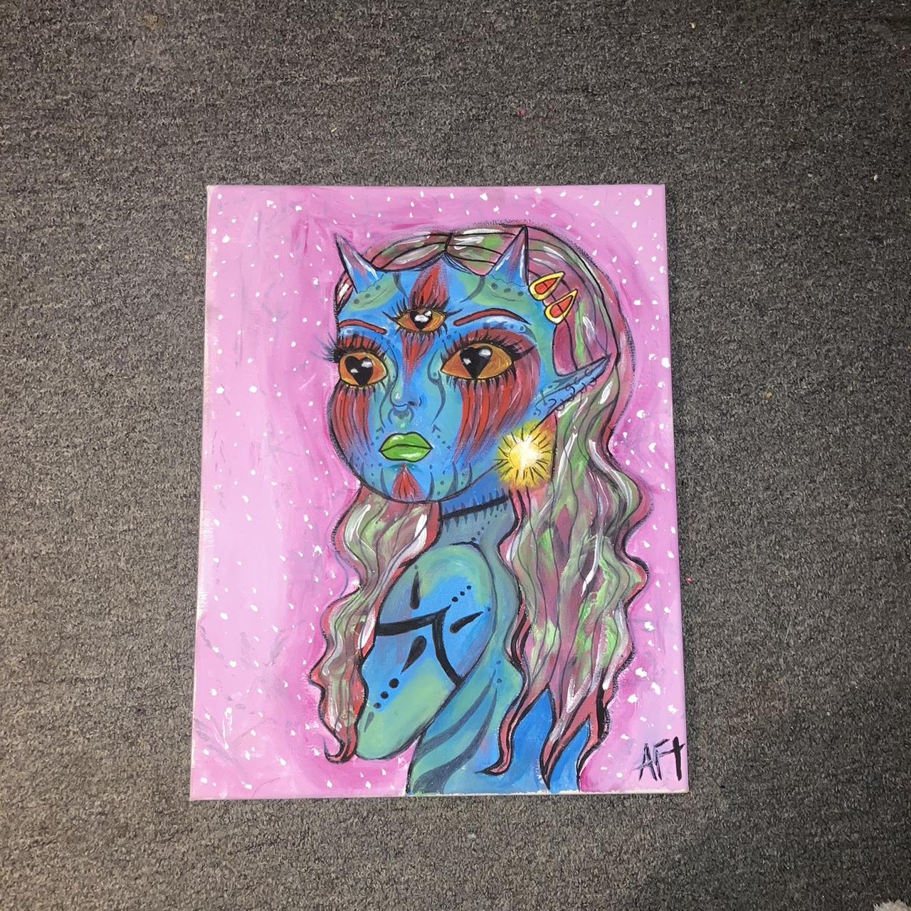 Alien baby painting - Depop