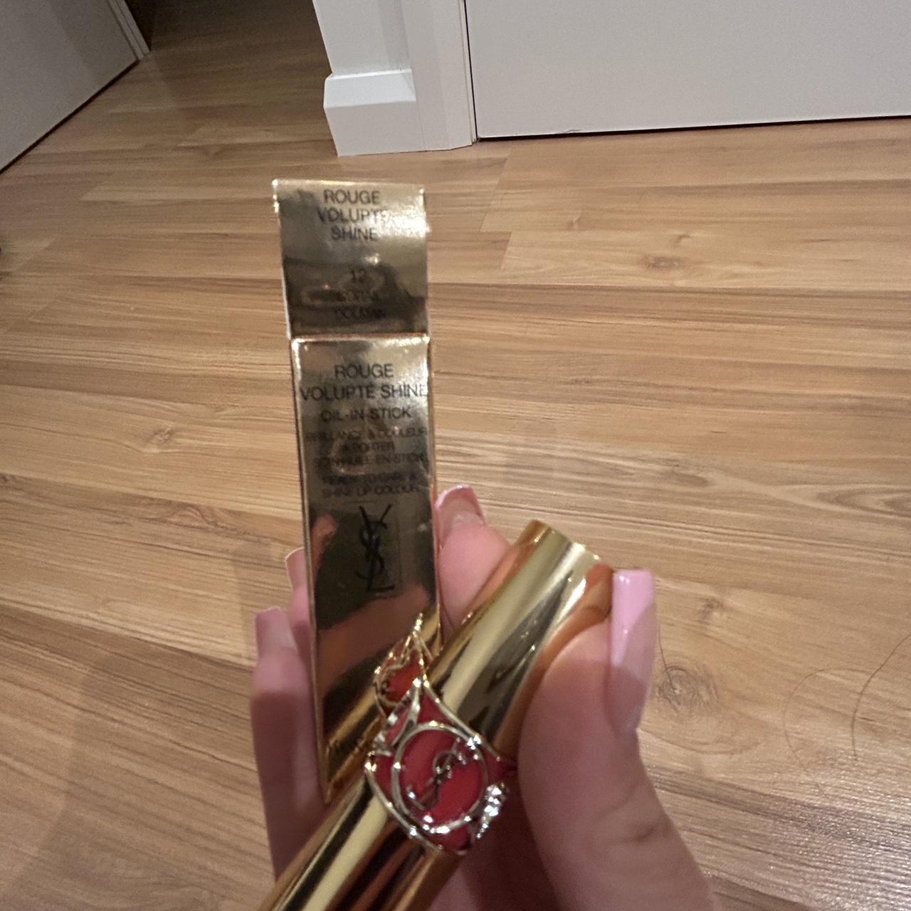 ysl oil in a stick lipstick shade 12 corail dolman... - Depop