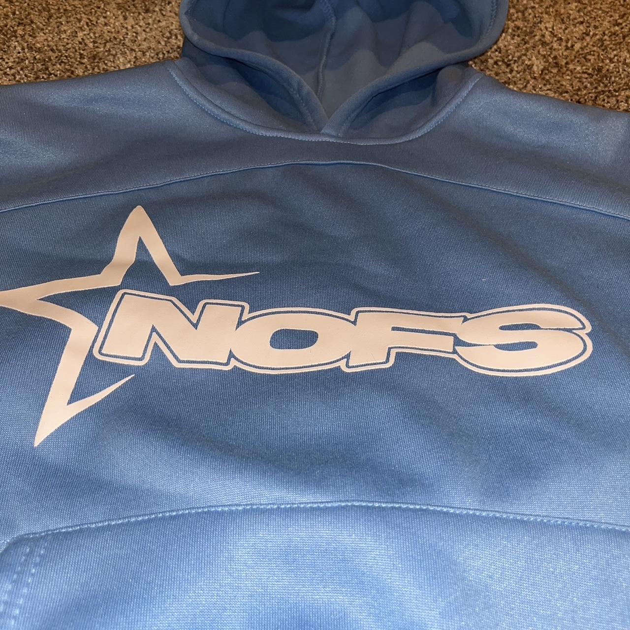 nofs tracksuit baby blue hoodie and joggers - Depop