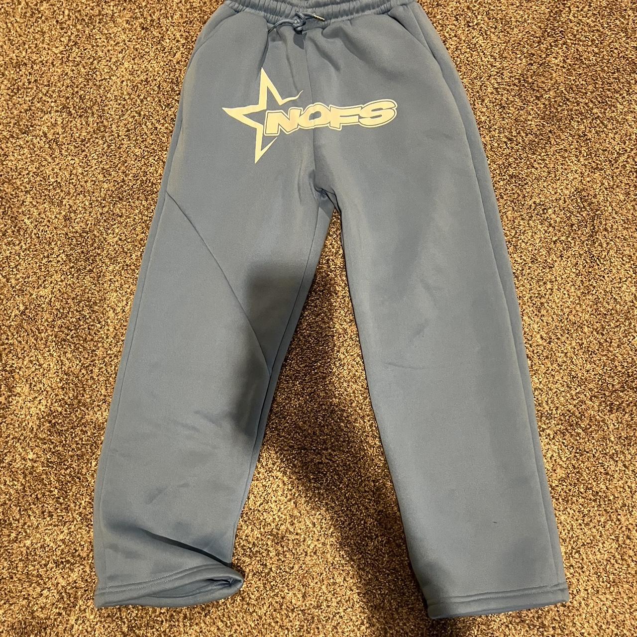 nofs sweatpants joggers open hem - Depop