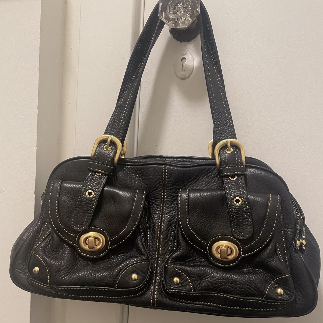 vintage y2k leather purse -brand is maximum new... - Depop