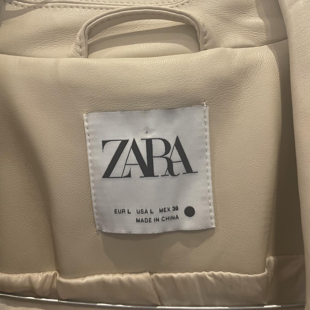 Zara fake leather trench Size L Very soft pleather - Depop
