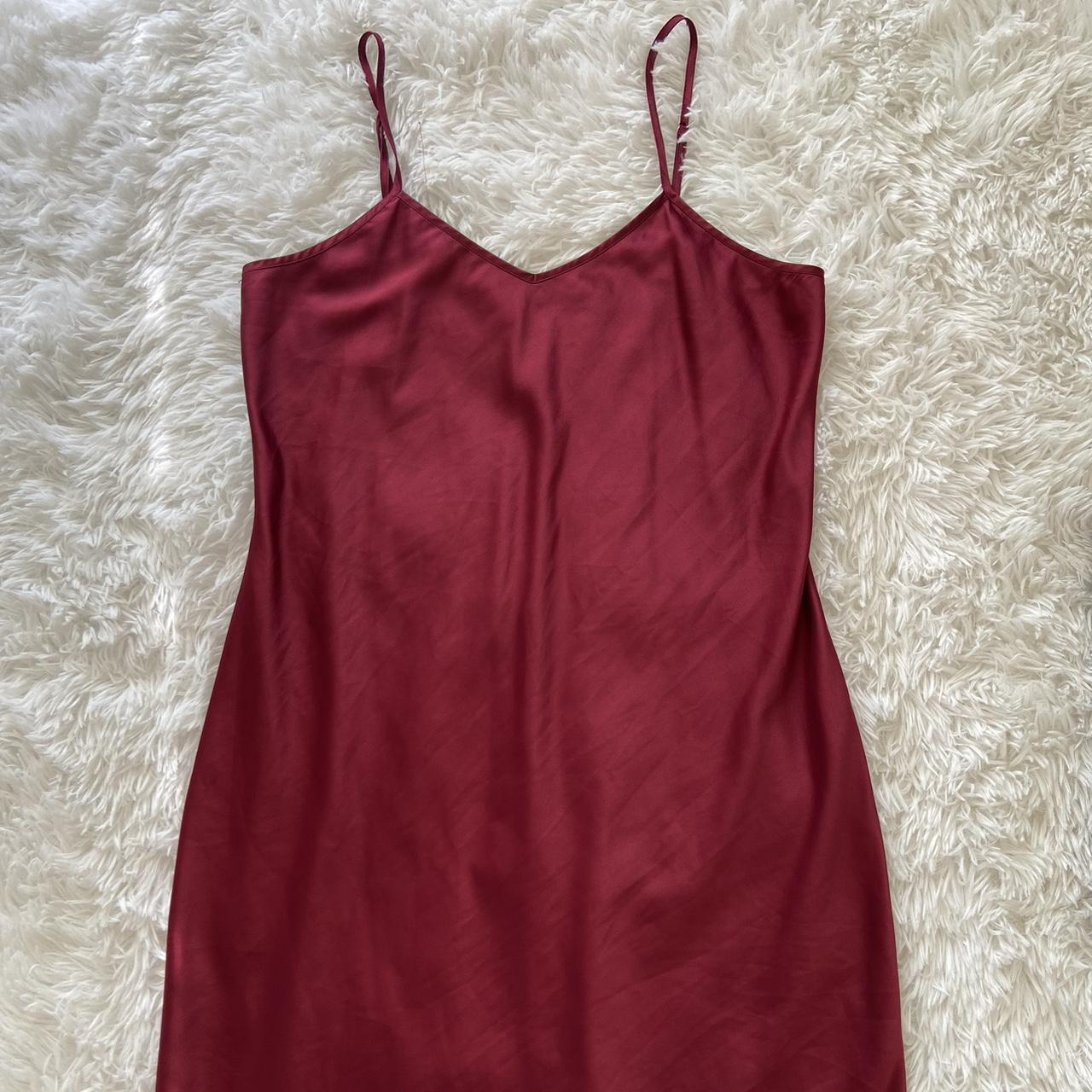 -Red wine slip dress -If you have any questions... - Depop