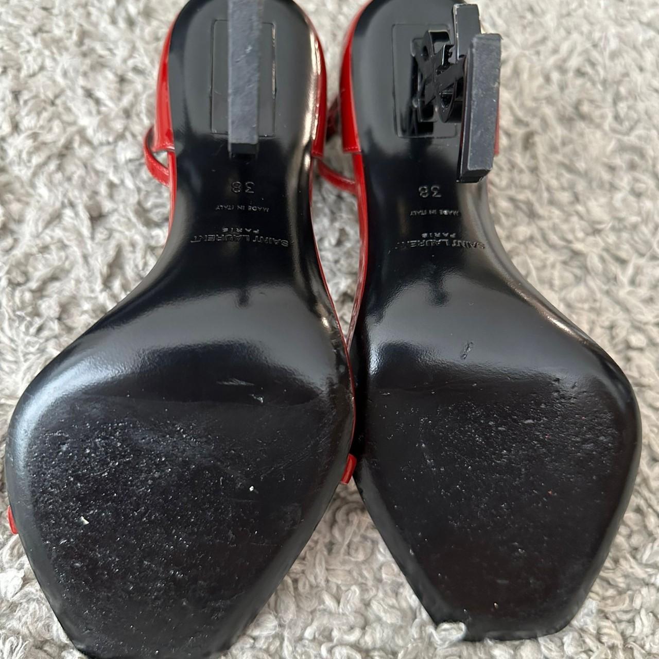 Yves Saint Laurent YSL red patent leather heels Size 38 - Depop