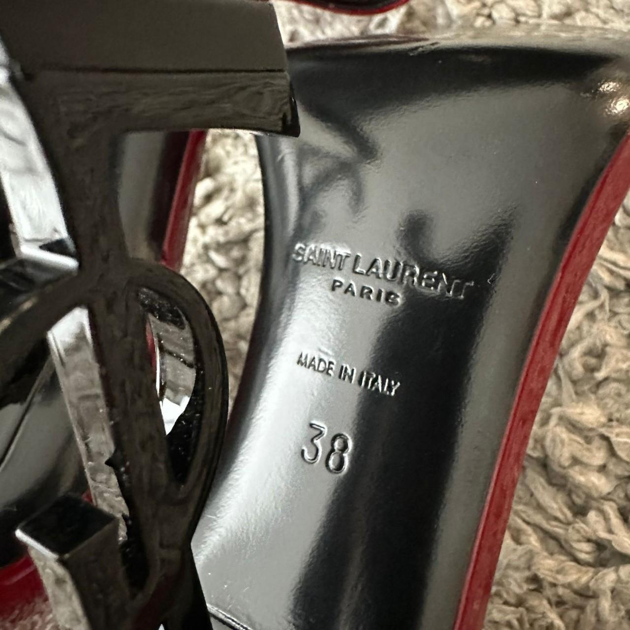 Yves Saint Laurent YSL red patent leather heels Size 38 - Depop