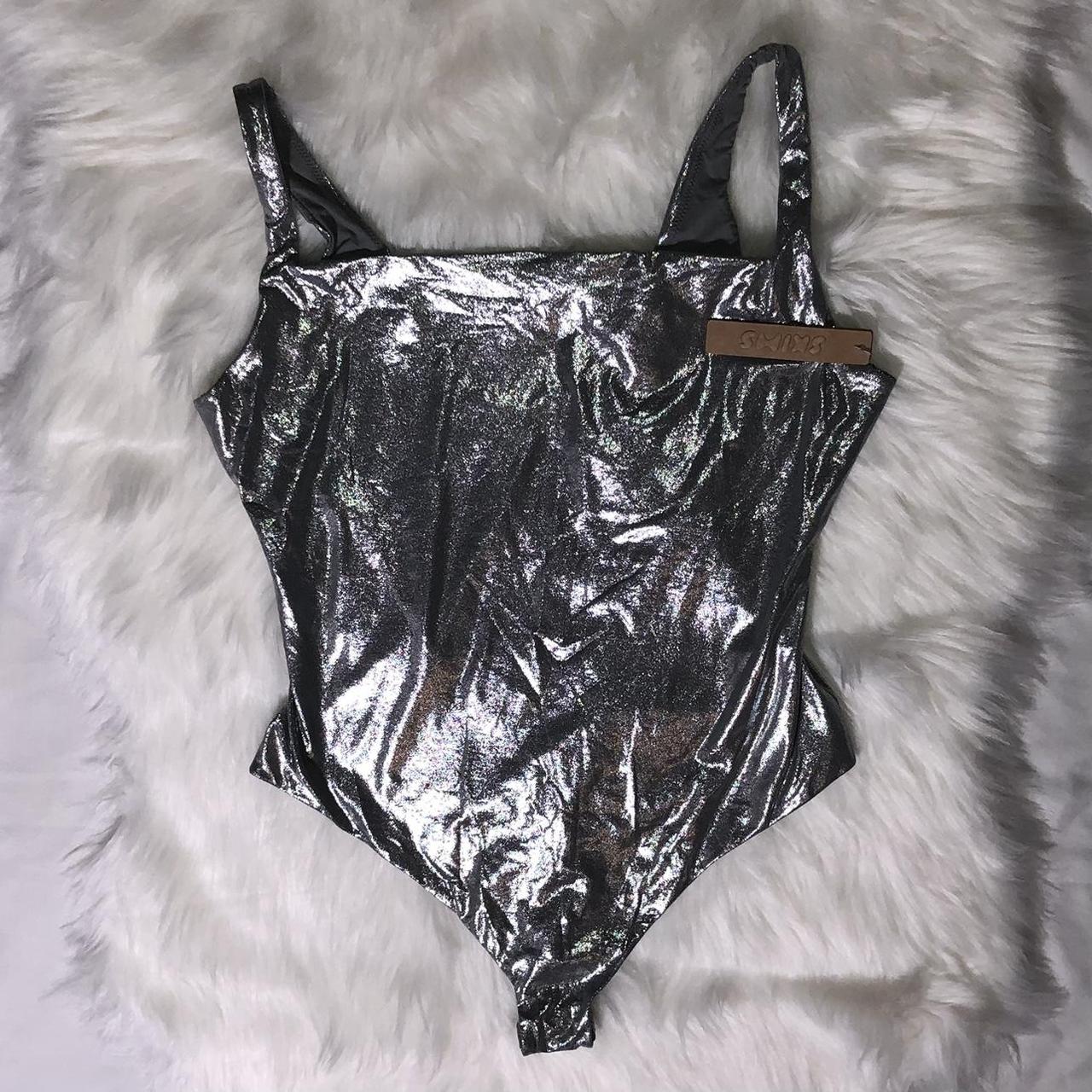 Skims Silver XL Square Neck Bodysuit 🤍 Limited... - Depop
