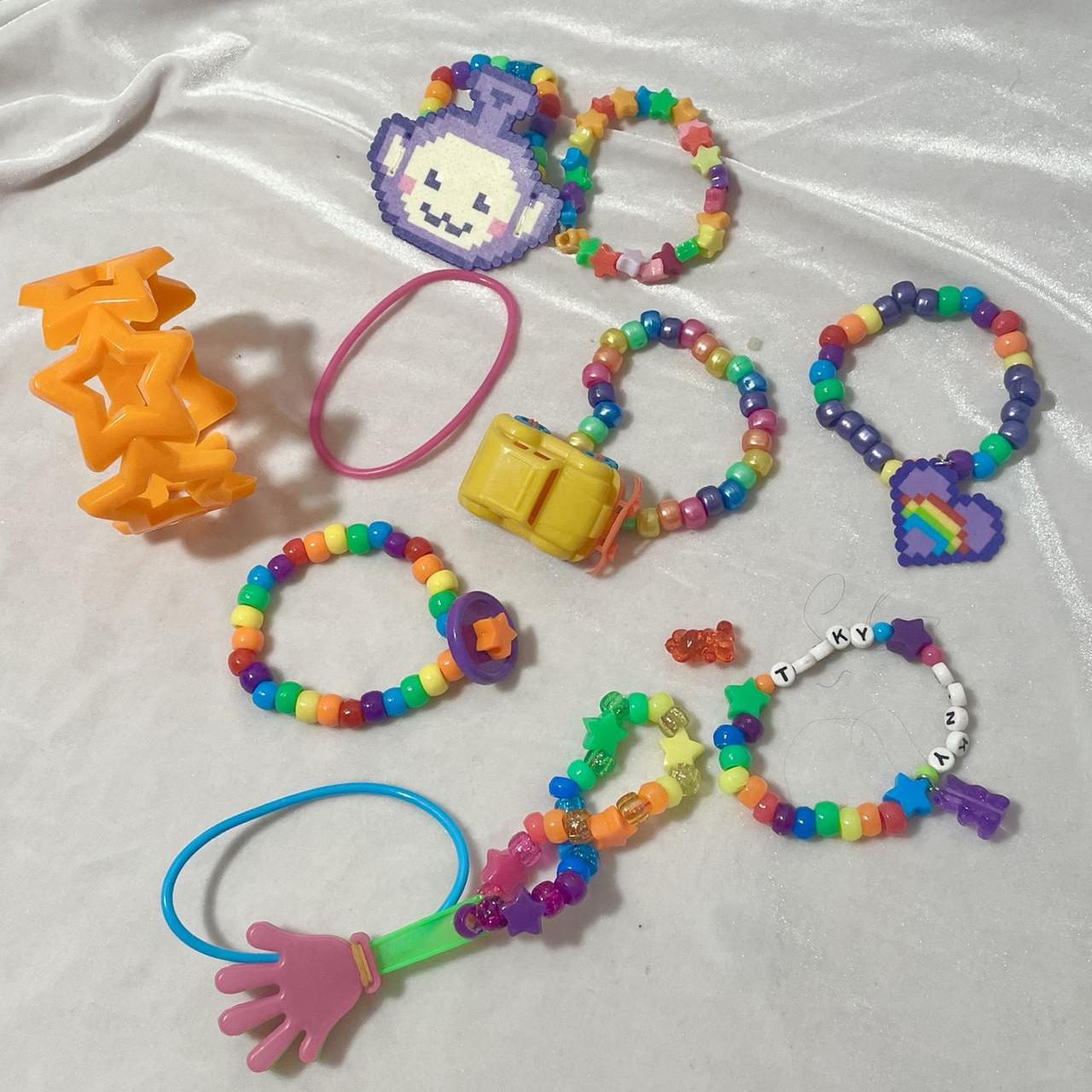 Rainbow kandi decora fashion bracelet bundle Great... - Depop