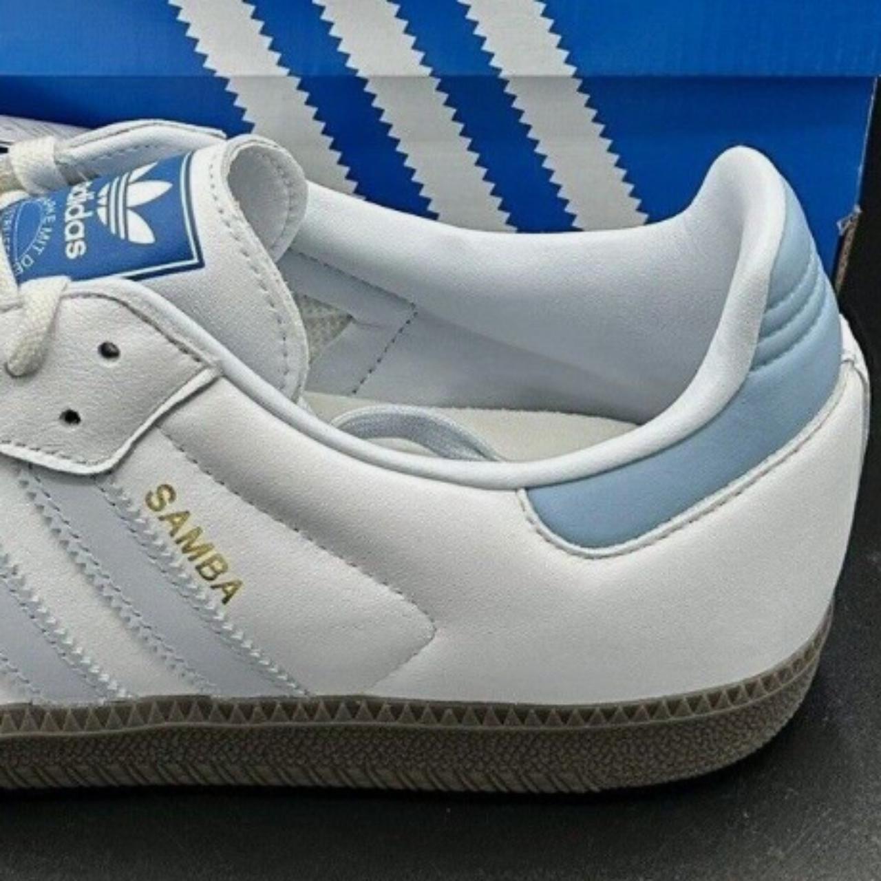 Adidas Samba OG White Halo Blue Men's Size US... - Depop
