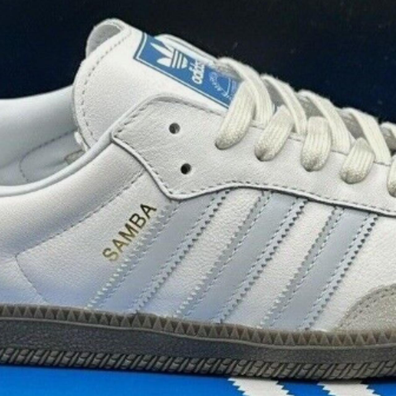Adidas Samba OG White Halo Blue Men's Size US... - Depop