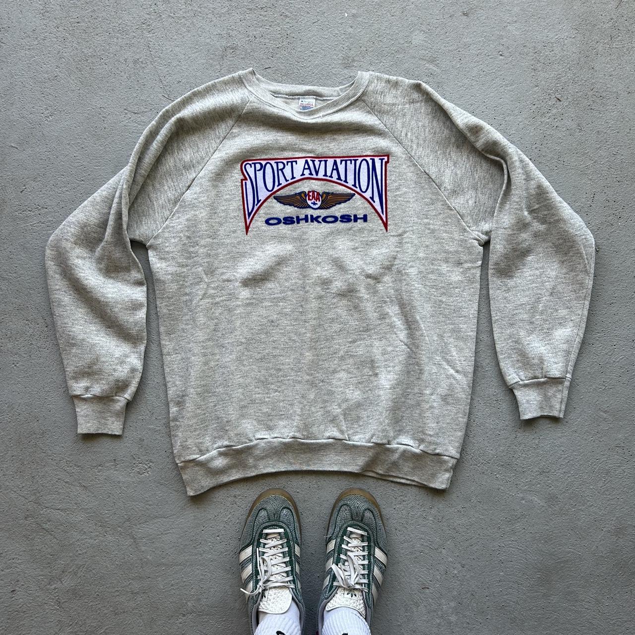 Vintage 1980s Sport aviation Osh kosh Champion... - Depop