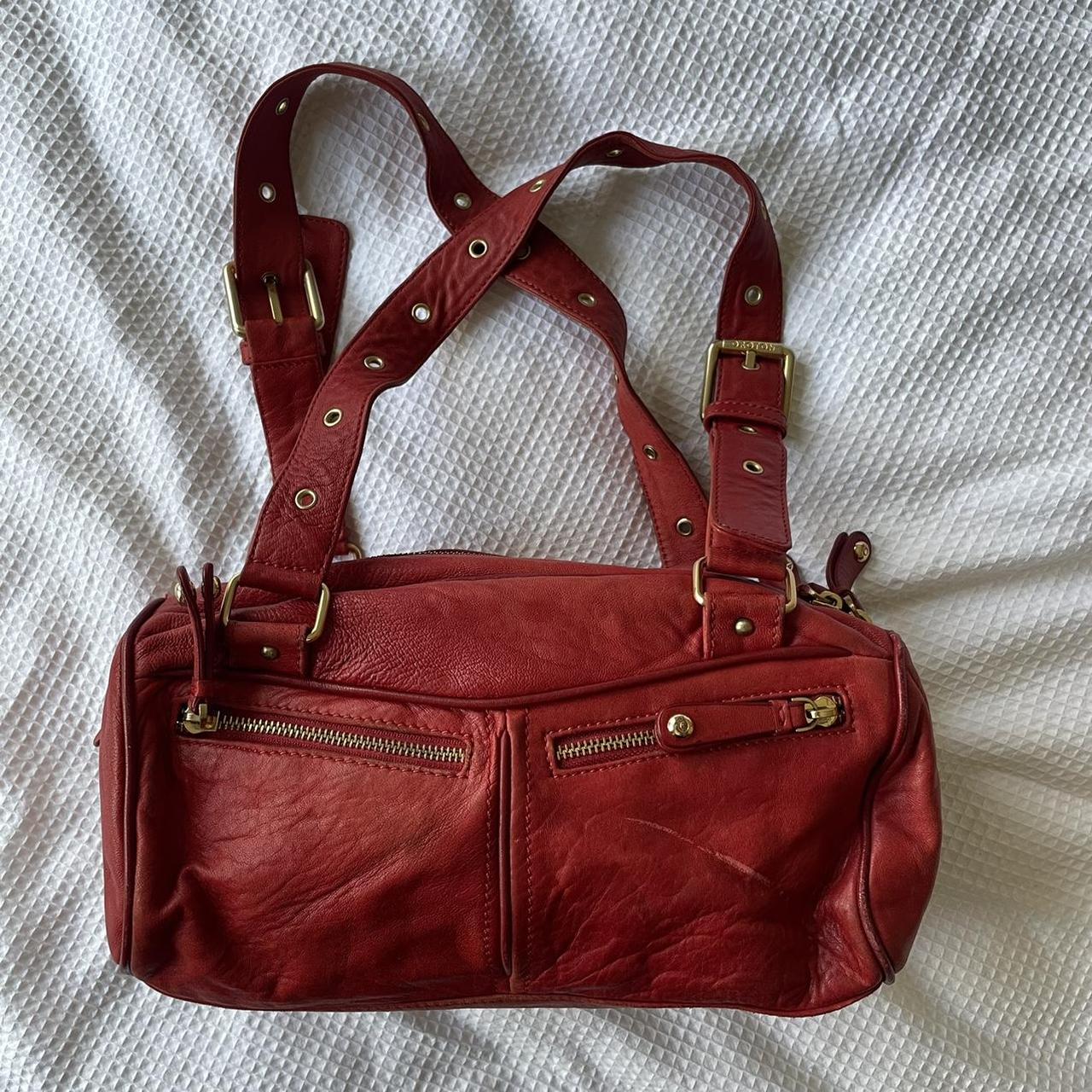 Vintage Oroton Red Leather handbag Gorgeous soft red... - Depop