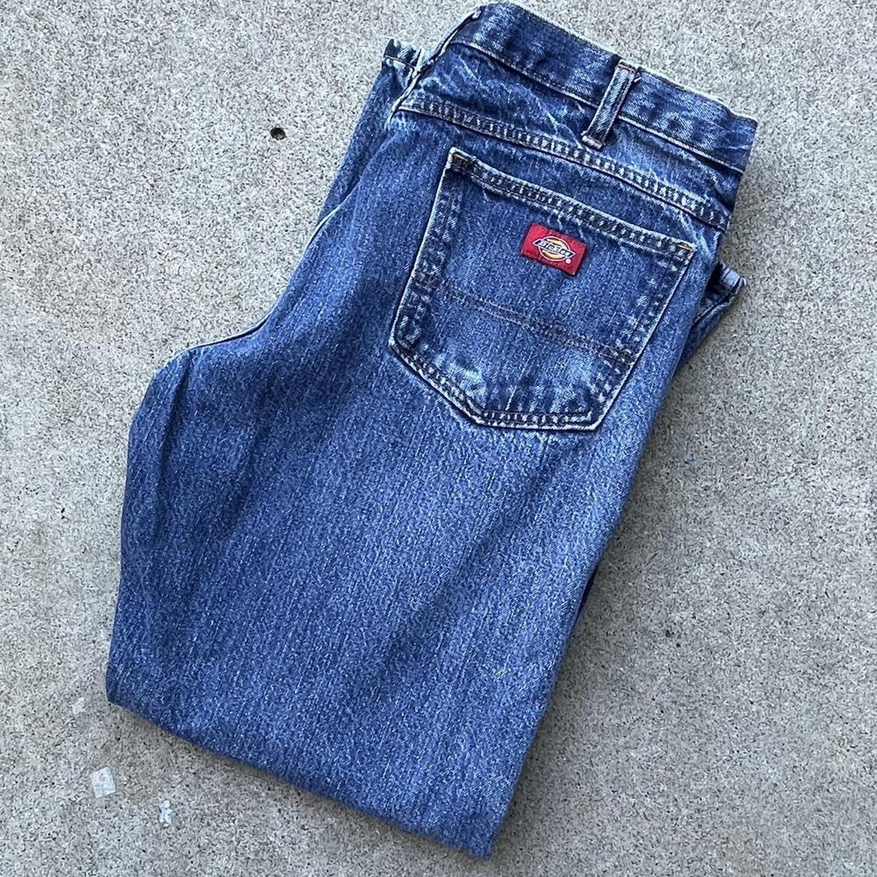 Faded Blue Denim Dickies Jeans Size 34x30 Great Depop