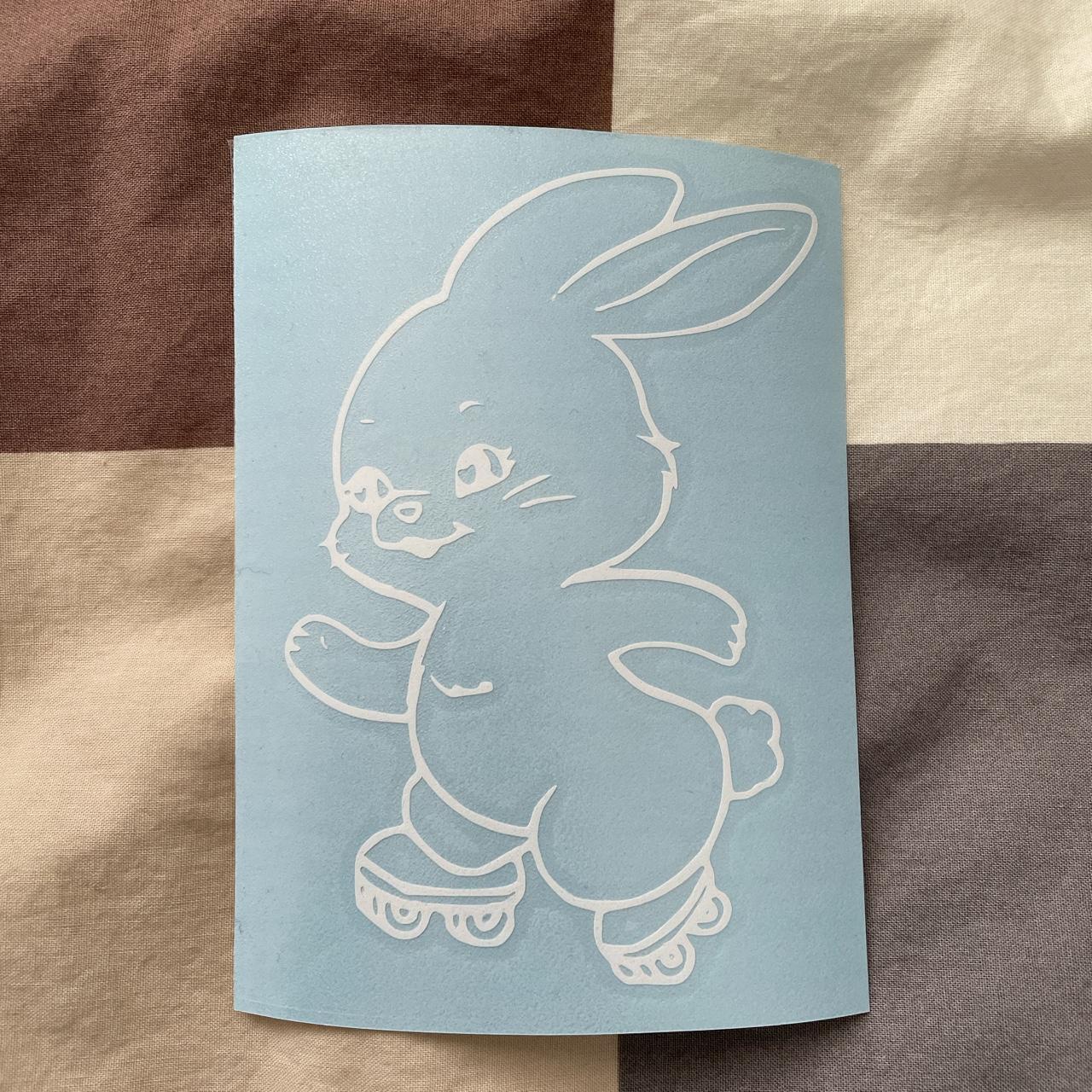 Newjeans Roller Bunny Vinyl Sticker (WHITE) Perfect... - Depop