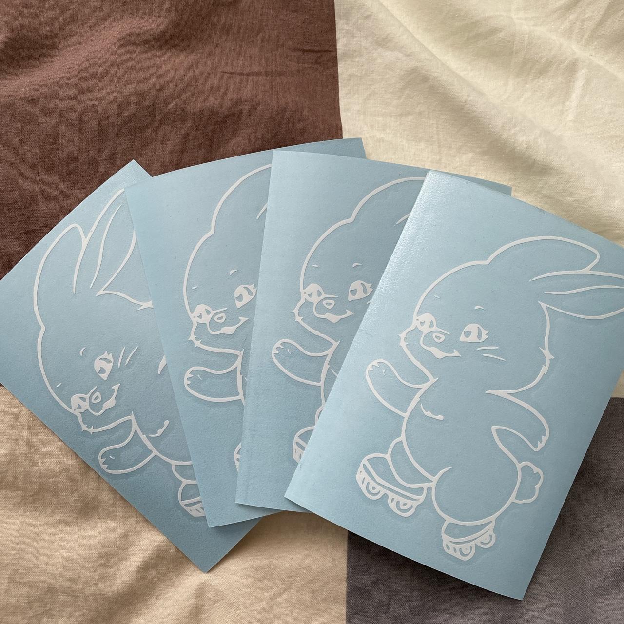 Newjeans Roller Bunny Vinyl Sticker (WHITE) Perfect... - Depop