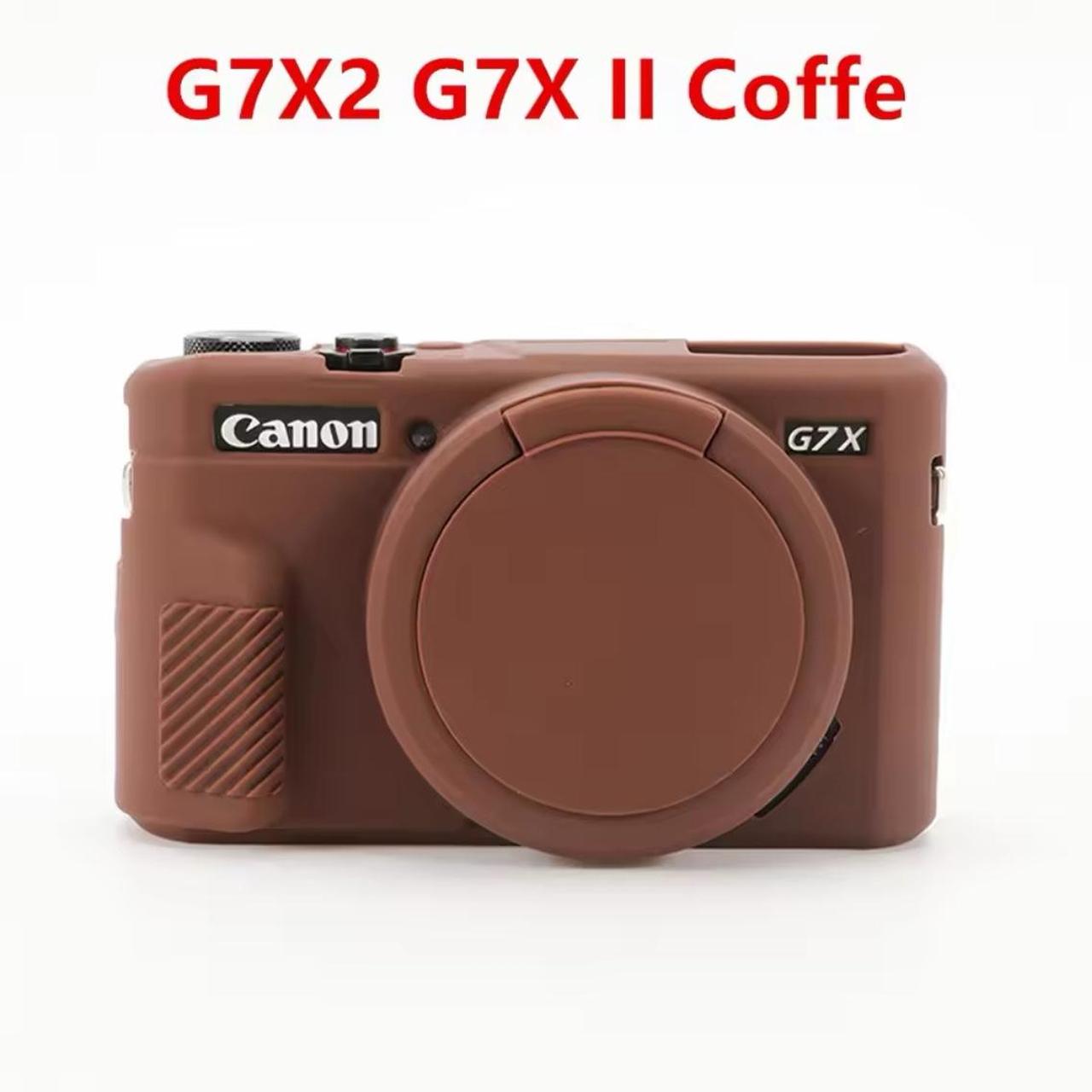 Brown Canon G7X II camera case - Depop