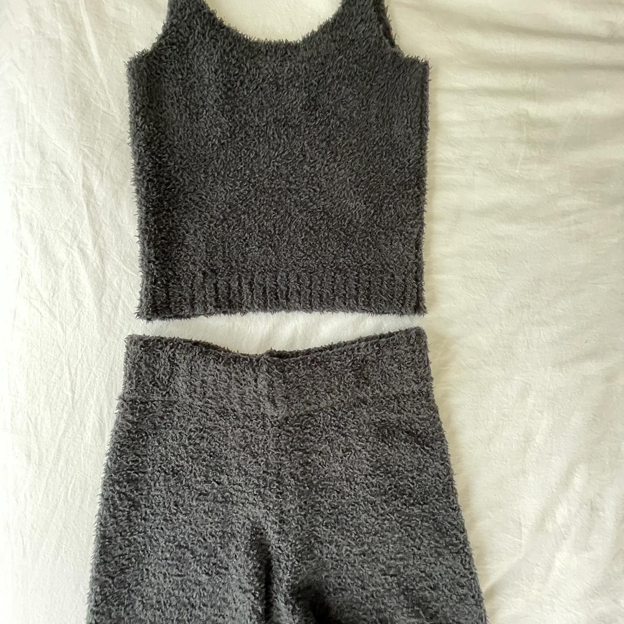 Skims Cozy Black Set Size S/M Only worn once. Super... - Depop