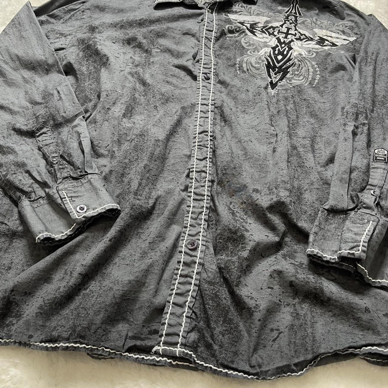 Crazy asf Y2K grudge cross /winged bottom up White... - Depop