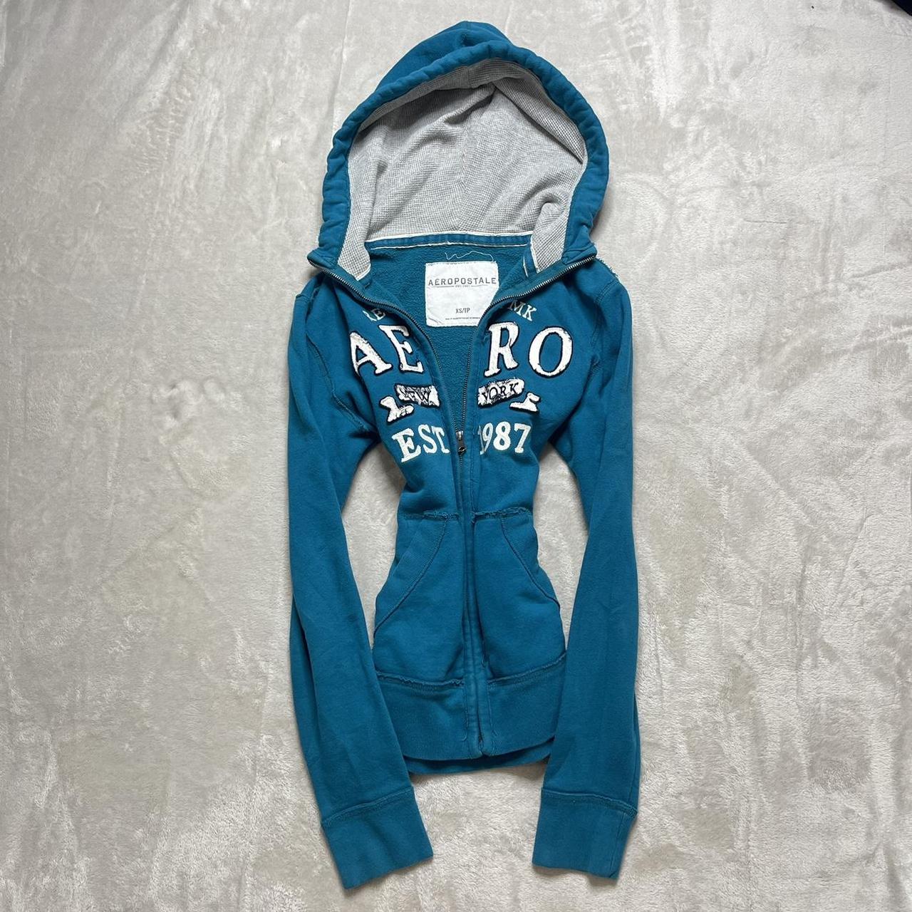 Y2K Aeropostale embroidered zip up hoodie The... - Depop