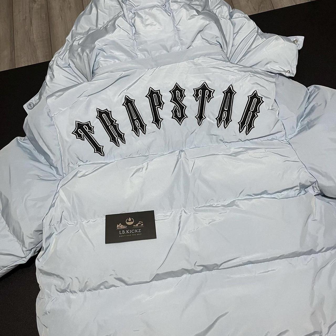 Trapstar Men's White and Black Coat | Depop