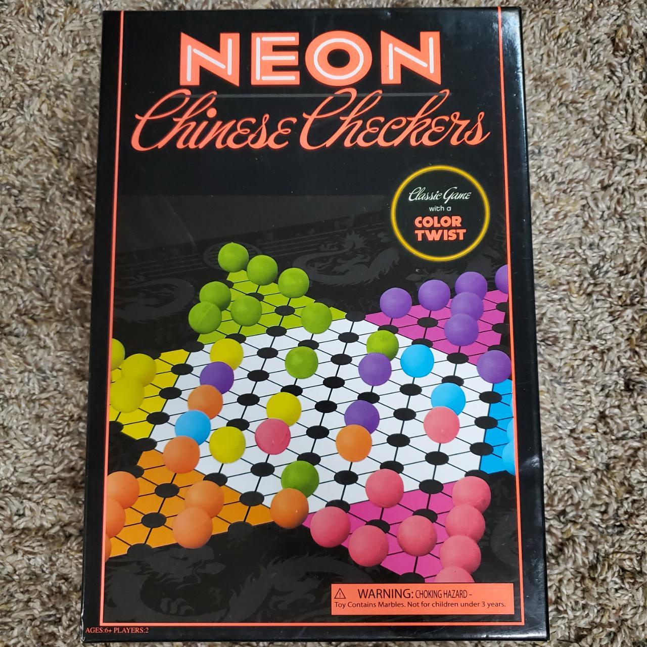 Board Game - Neon Chinese Checkers - 2014. Like new... - Depop
