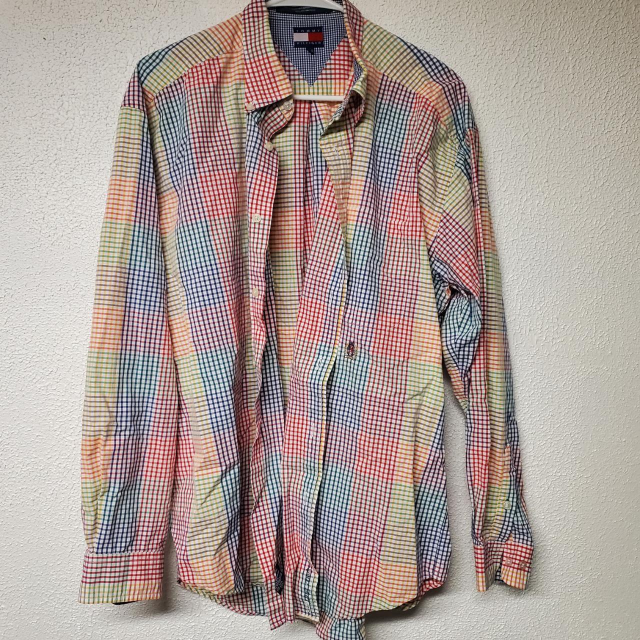 Shirt - Men - Very Colorful Long Sleeve Tommy... - Depop