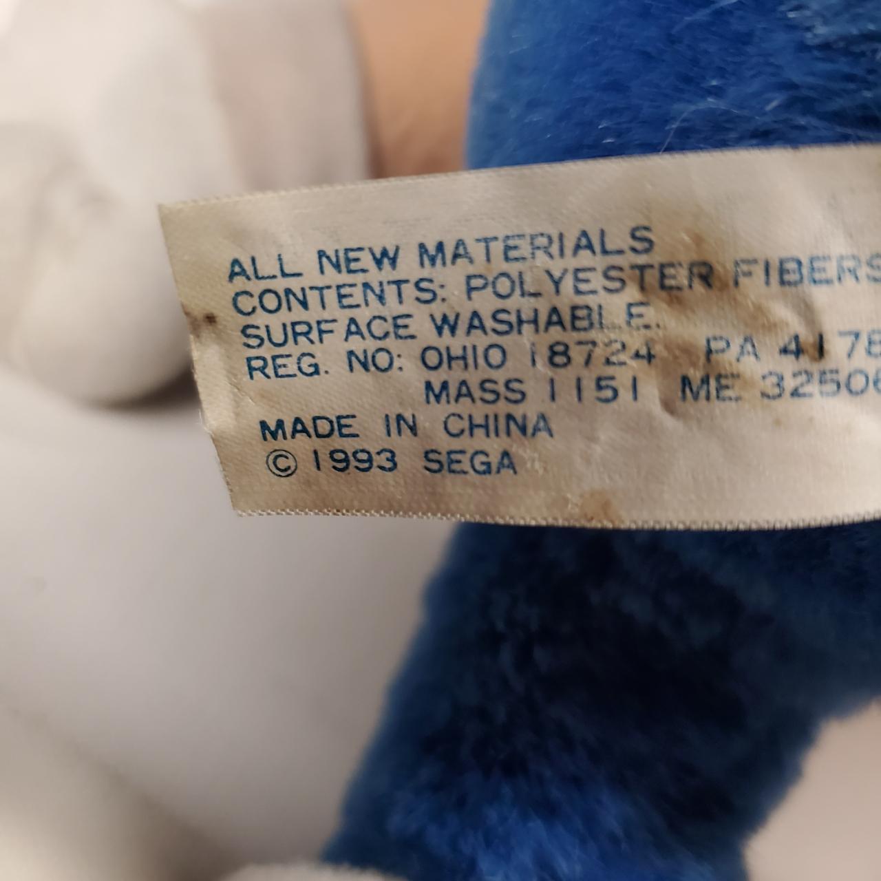 Plush Sonic The Hedgehog by Sega Stuffed Animal -... - Depop