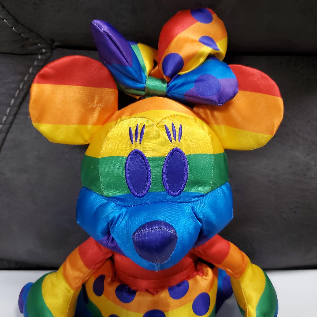 Plush Disney Rainbow Minnie Mouse Stuffed Animal -... - Depop