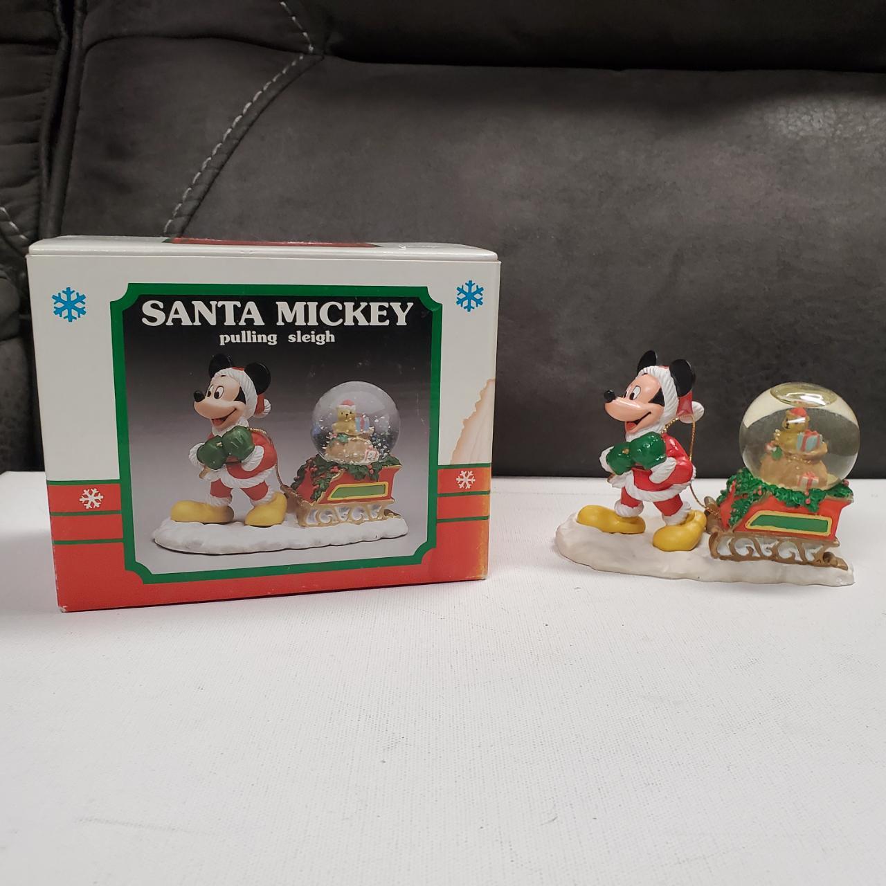 Christmas - Santa Mickey Pulling Sleigh - Ceramic... - Depop