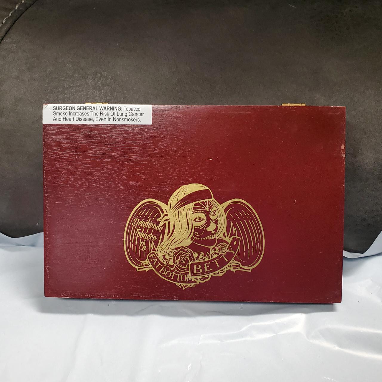 This unique wooden cigar box features the iconic... - Depop