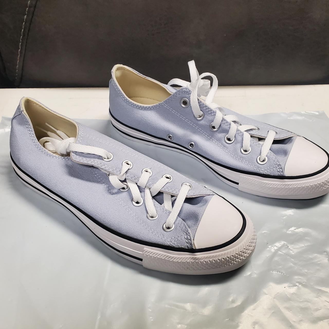 Step out in style with these blue Converse sneakers... - Depop