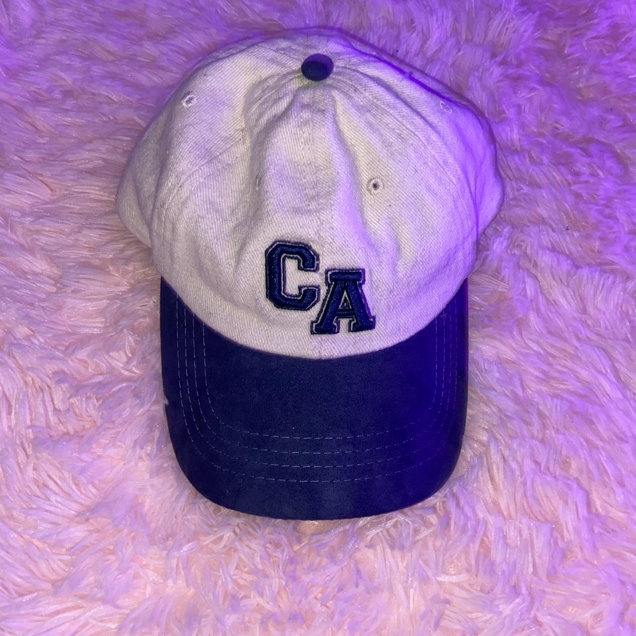 Women's Grey and Blue Hat | Depop