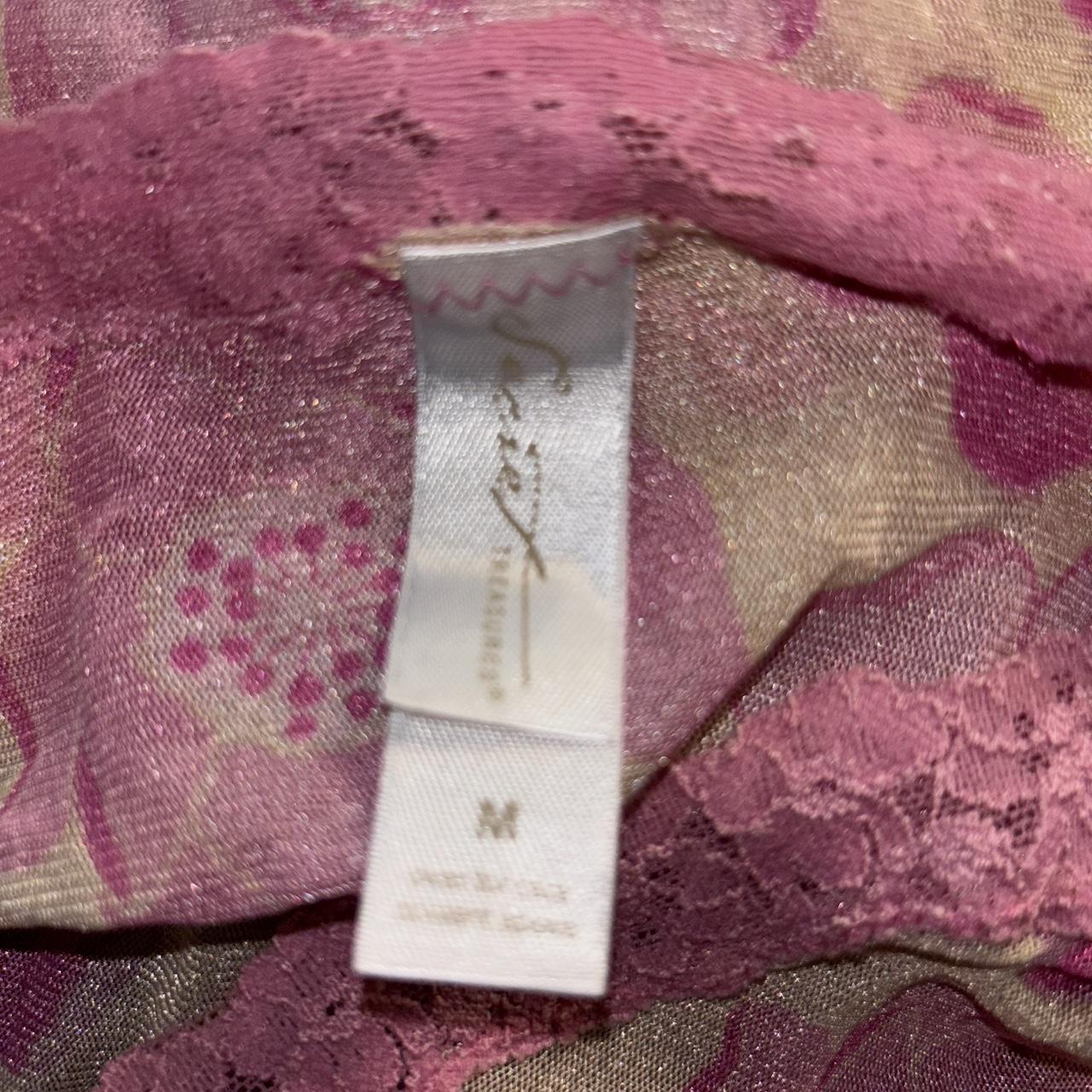 2000s mesh pink floral cami top 💋 brand: secret... | Depop