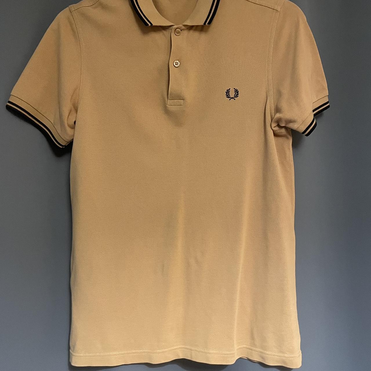 Fred Perry Men's Yellow and Black Polo-shirts | Depop