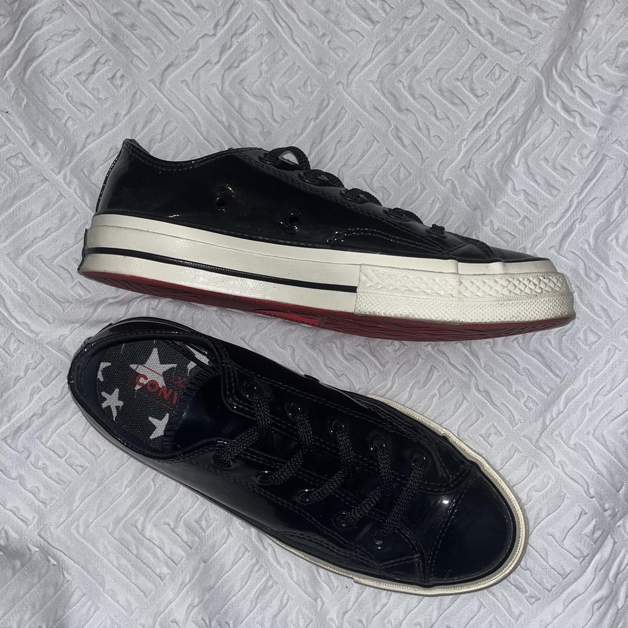 Chuck Taylor All Star Navy Patent Leather... - Depop