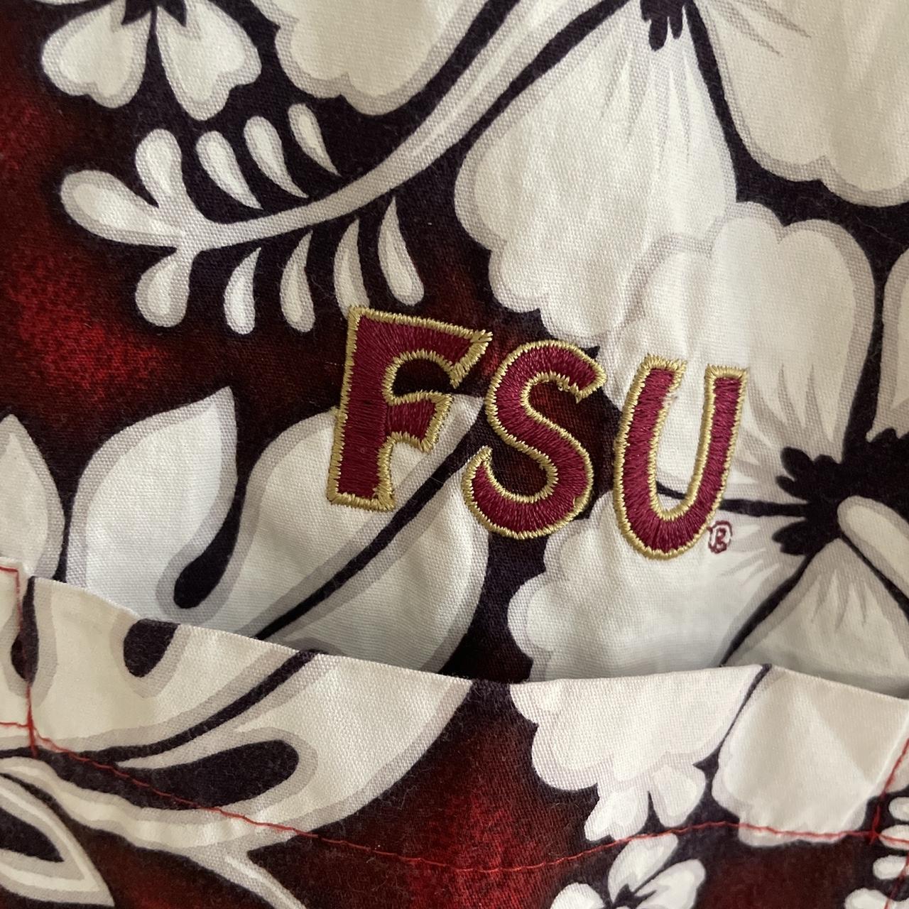 Vintage FSU Hawaiian Shirt FSU embroidered on... - Depop