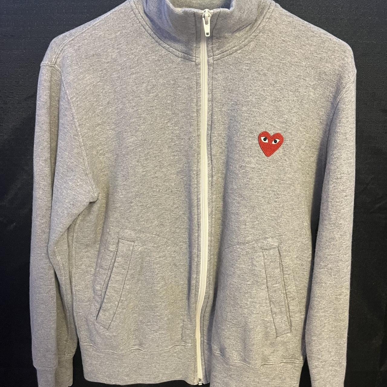 medium cdg play high zip sweater ⭐️⭐️DM ME UR BEST... - Depop