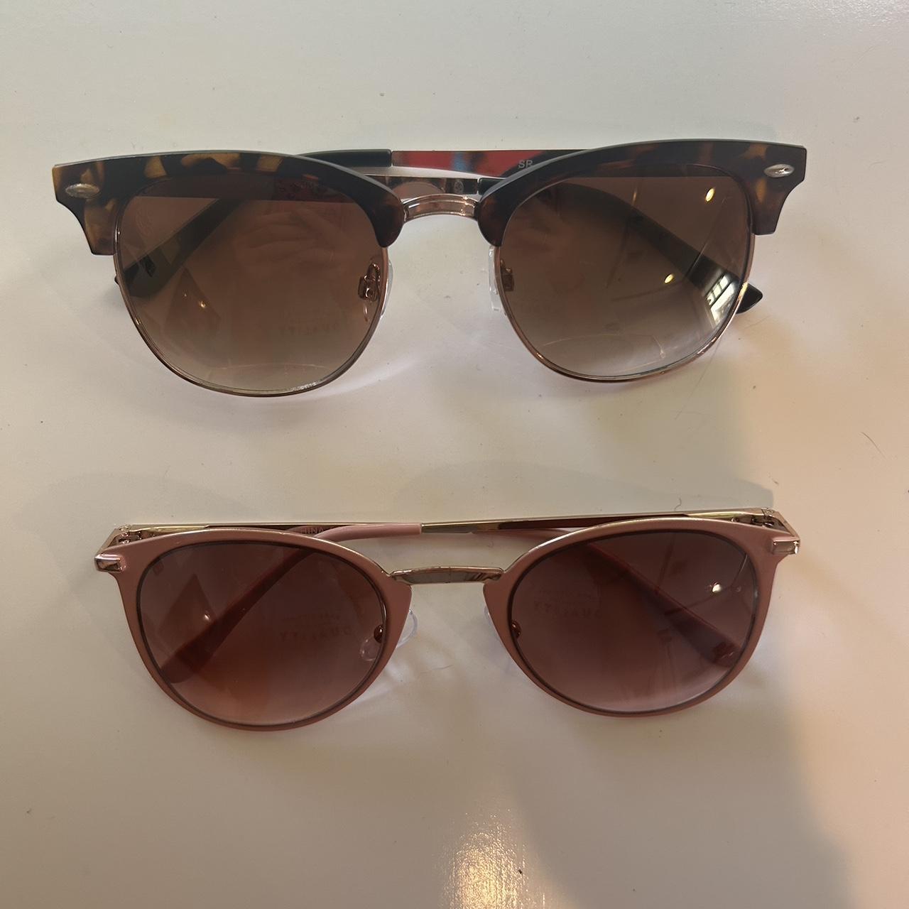 gold and tortoise shell sun glasses. pretty good... - Depop