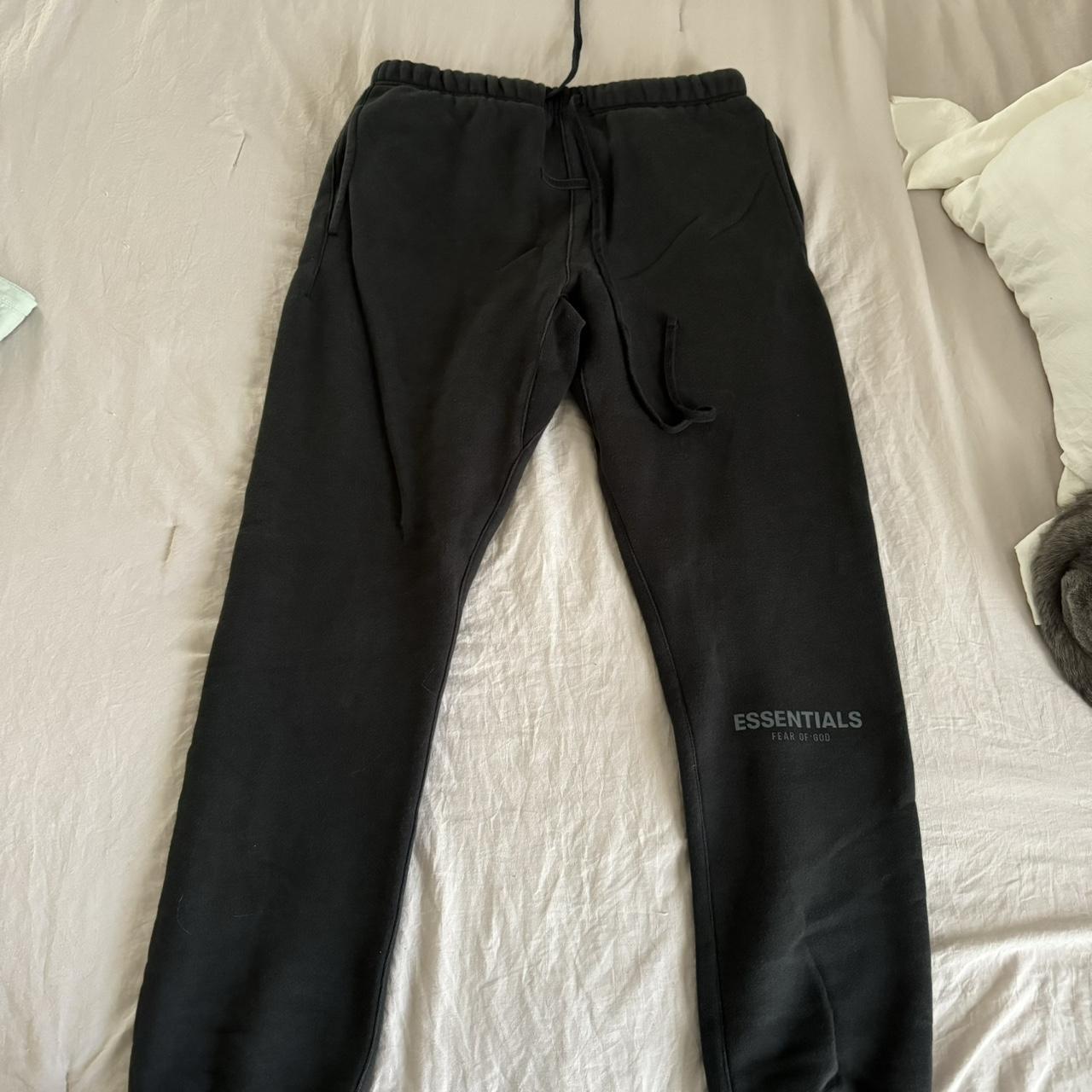 Black Essentials Sweats Joggers size S - Depop