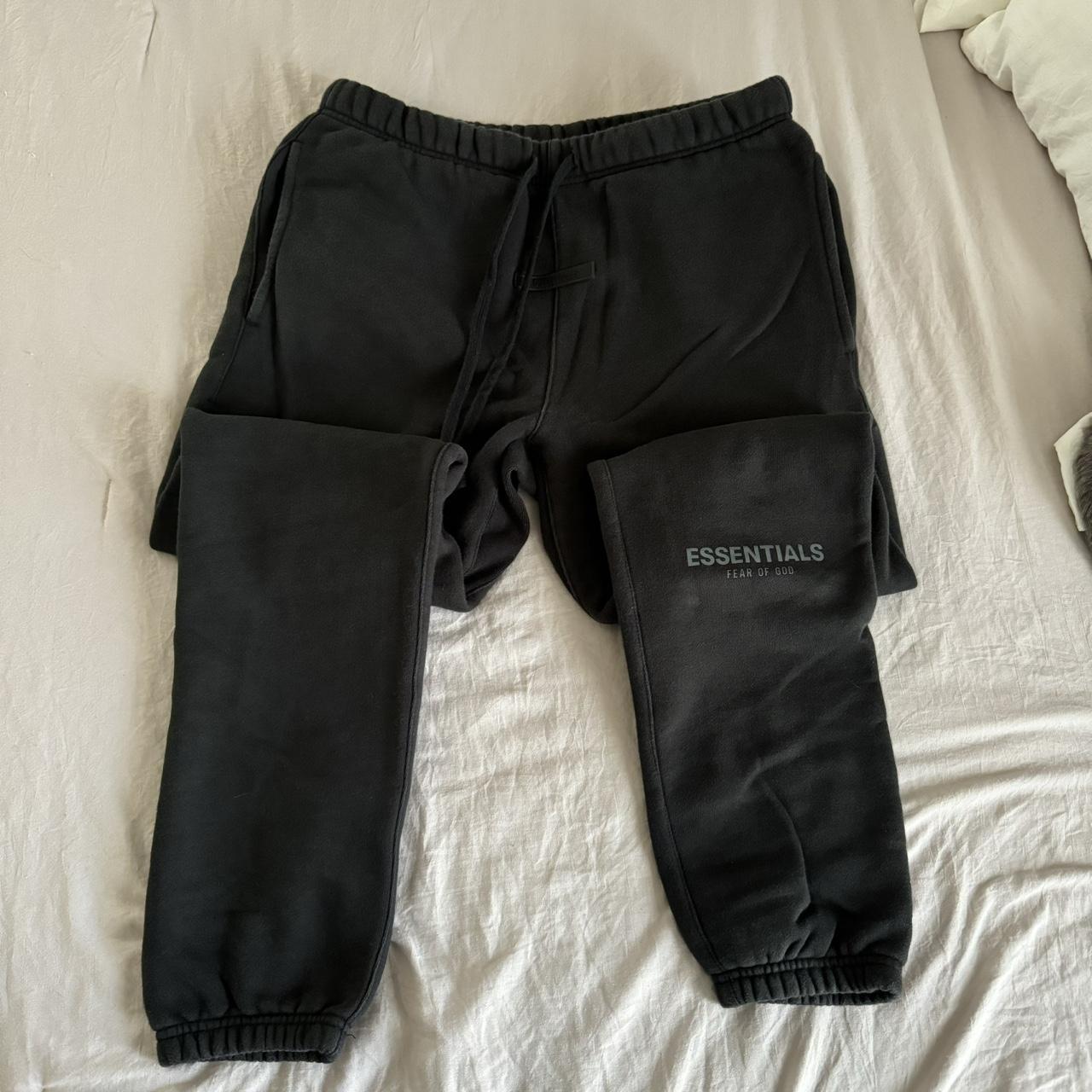 Black Essentials Sweats Joggers size S - Depop