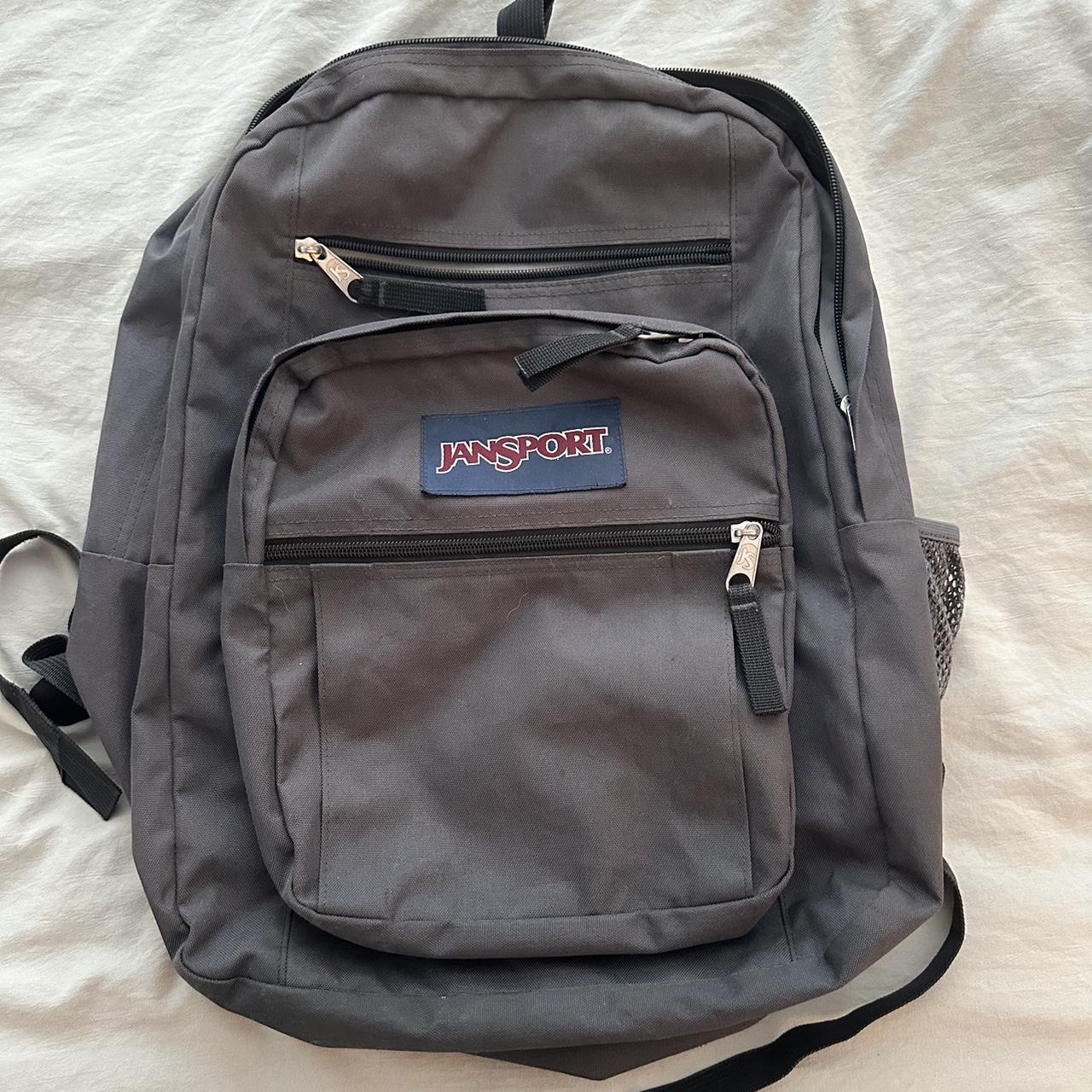 Grey Jansport backpack - Depop