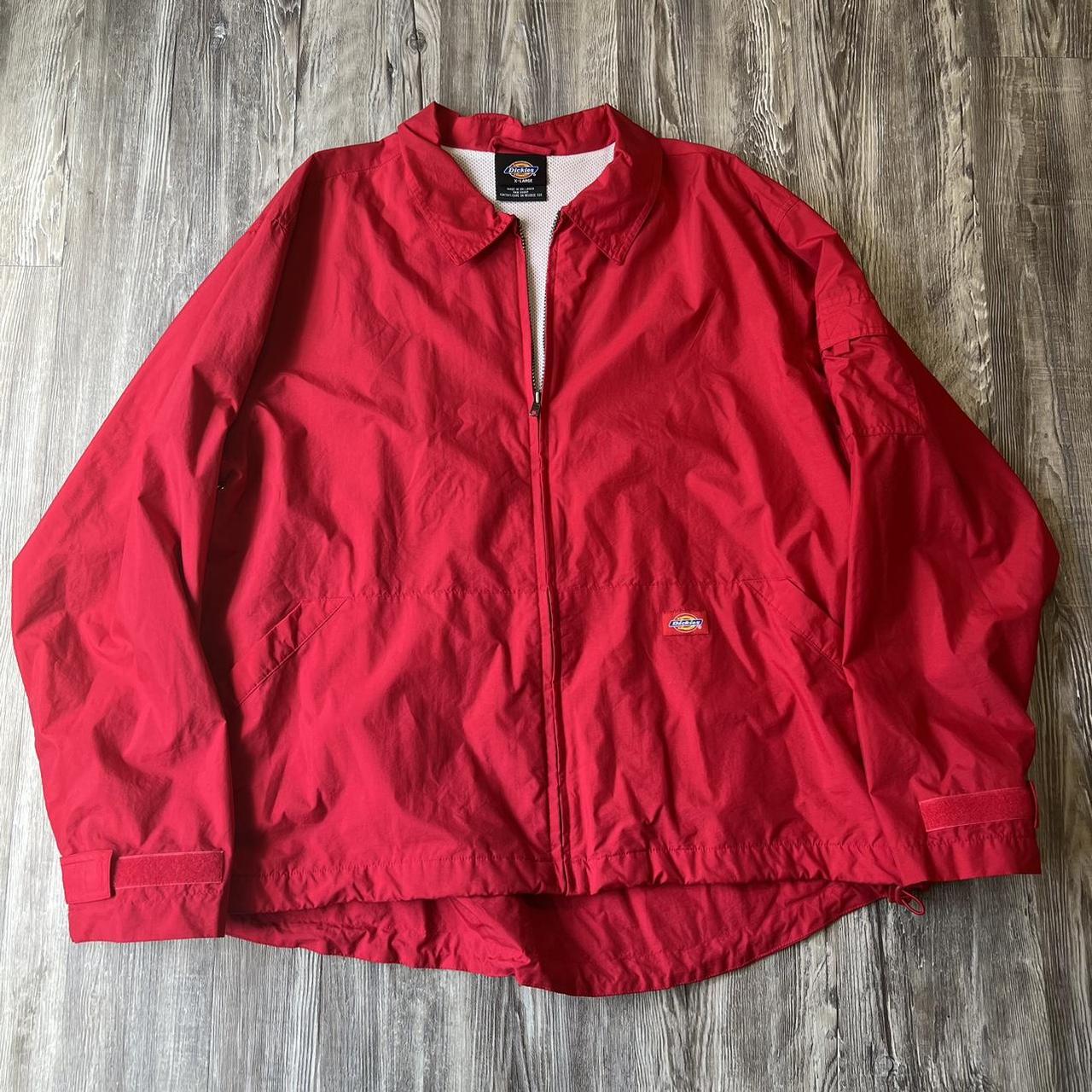 Dickies Men's Red and Grey Jacket | Depop