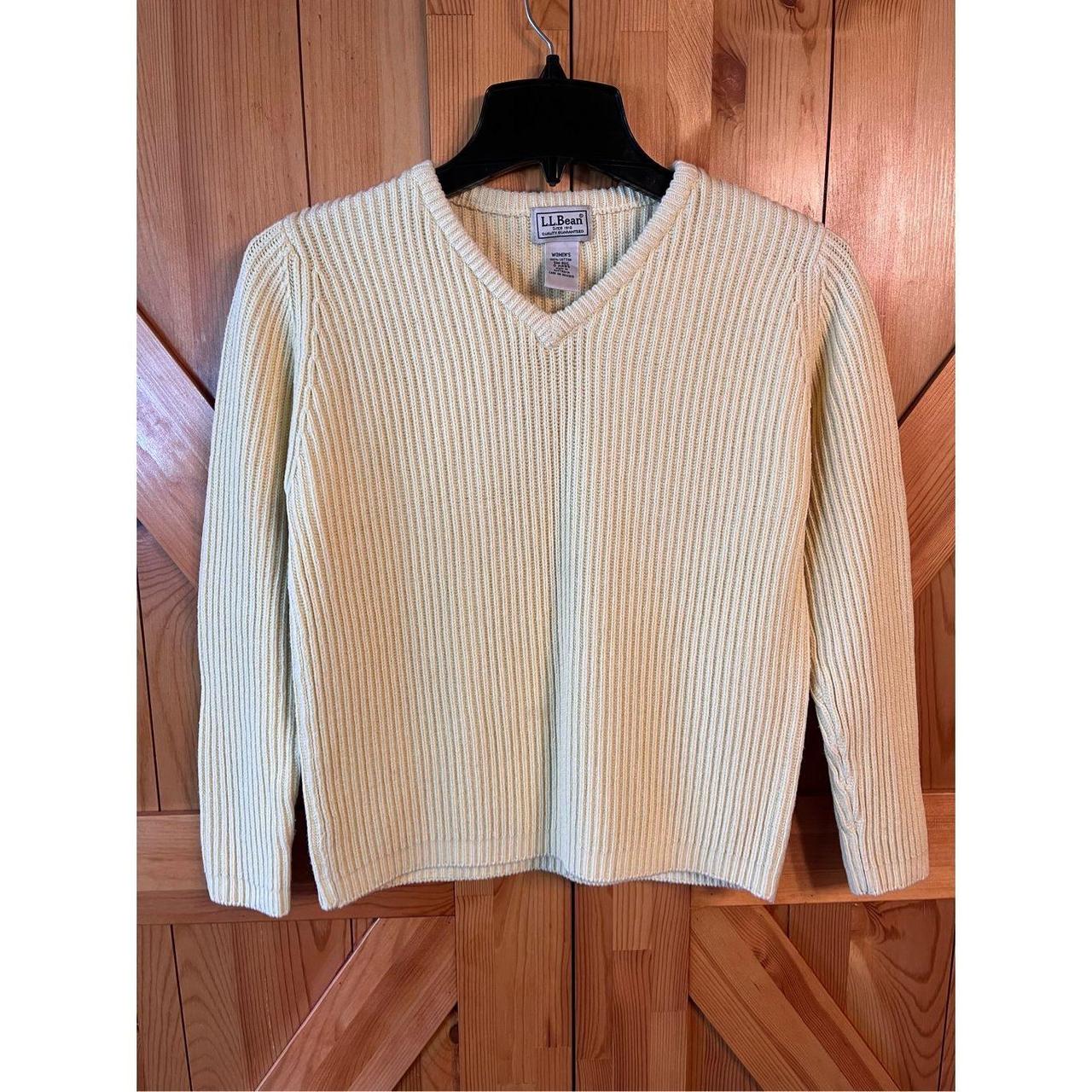 LL Bean Sweater Womens Small V-Neck Long Sleeve... - Depop