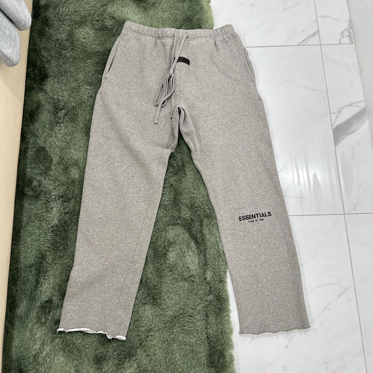 unhemmed essentials sweats dark oatmeal - Depop