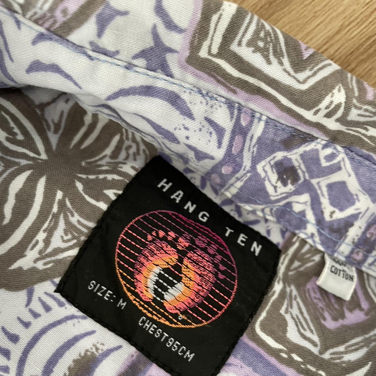 Large m vintage hang ten shirt. 90s surf shirt... - Depop