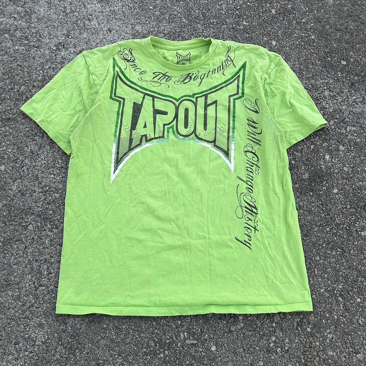 Green Y2K style Tapout shirt Size L #y2k #Tapout... | Depop