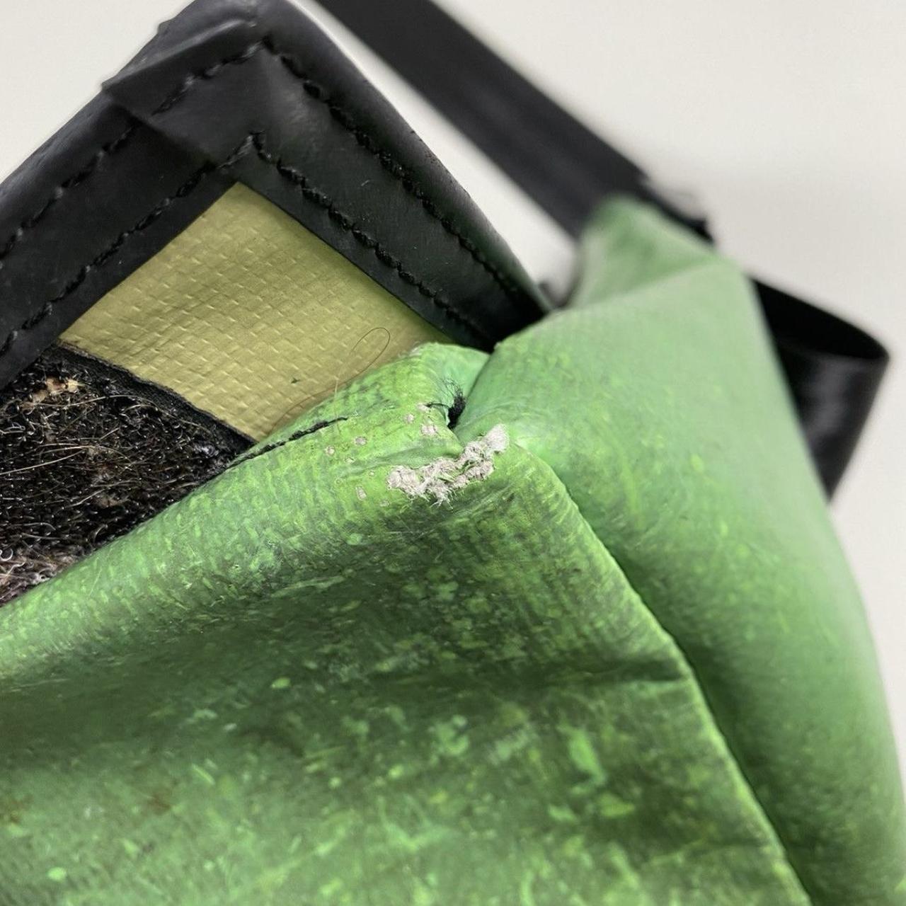 2000s Freitag green and black messenger bag with a... - Depop