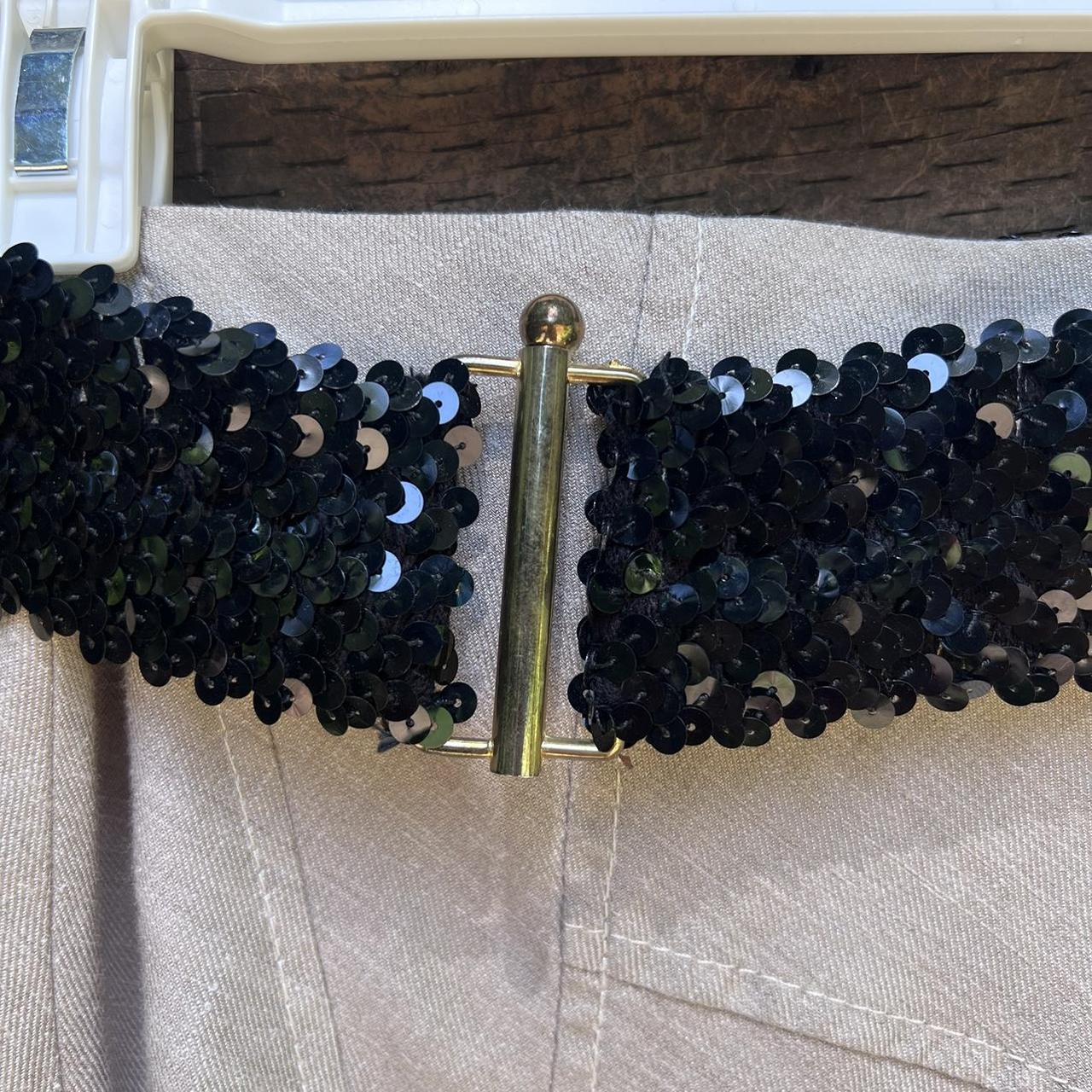 early 2000s nostalgic black sequin belt.... - Depop