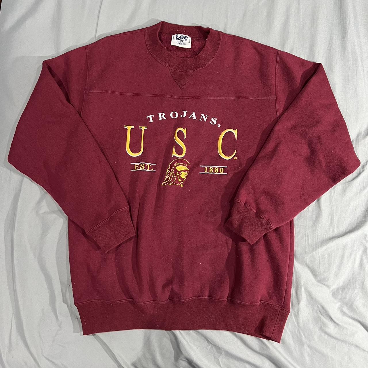 Lee USC Trojans Sweater Embroidered M Red #college... - Depop