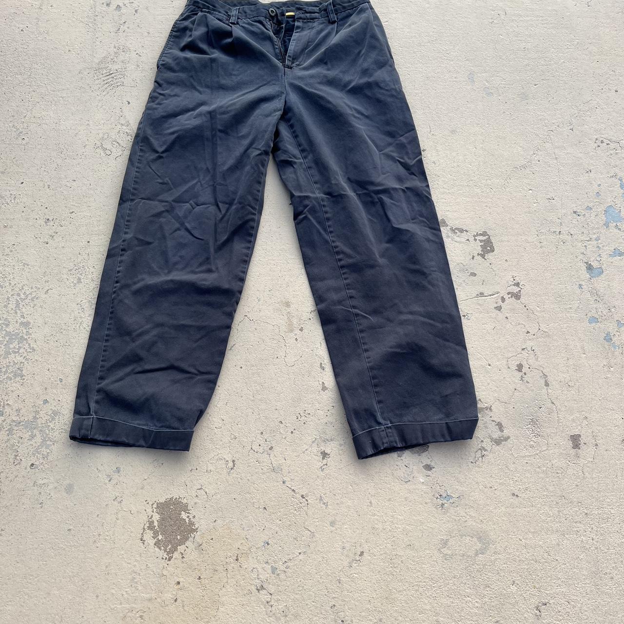 Nautica Men's Blue and Navy Trousers | Depop